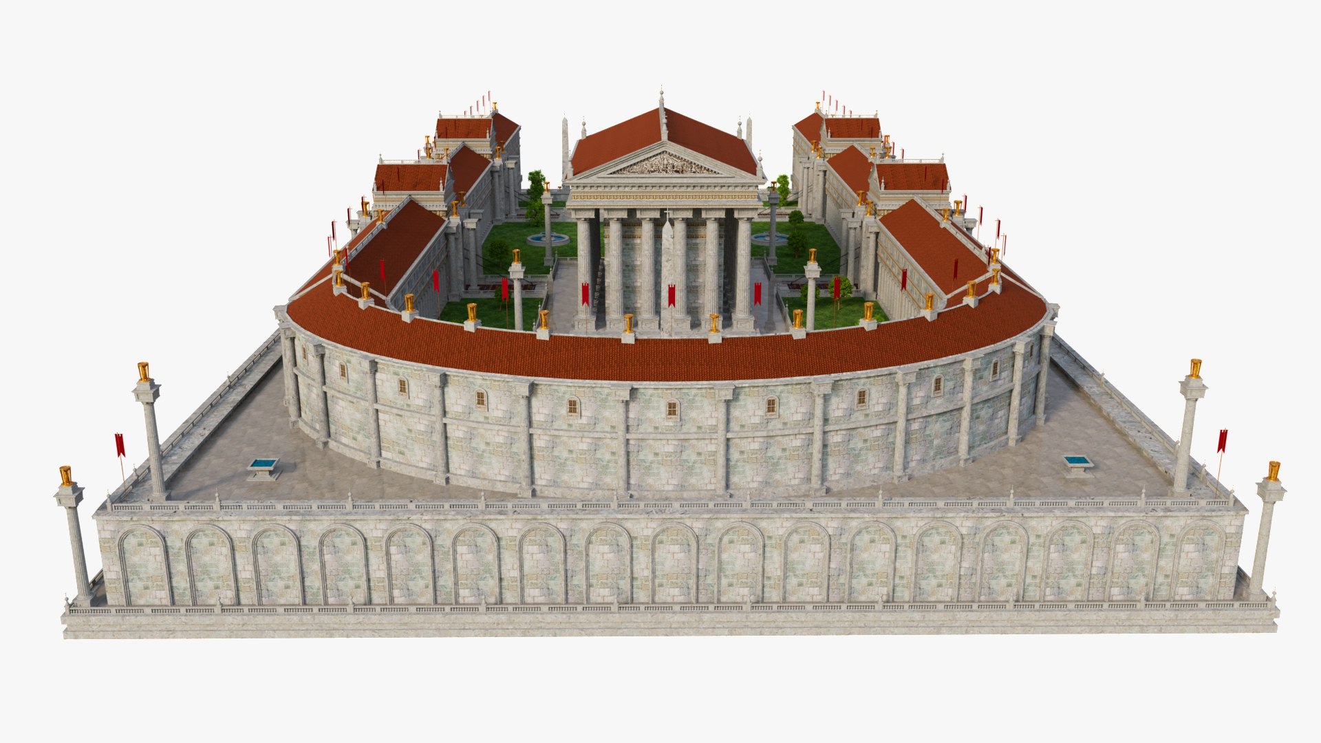 Caesarea Maritima Temple Of Rome And Augustus Model - TurboSquid 2315239