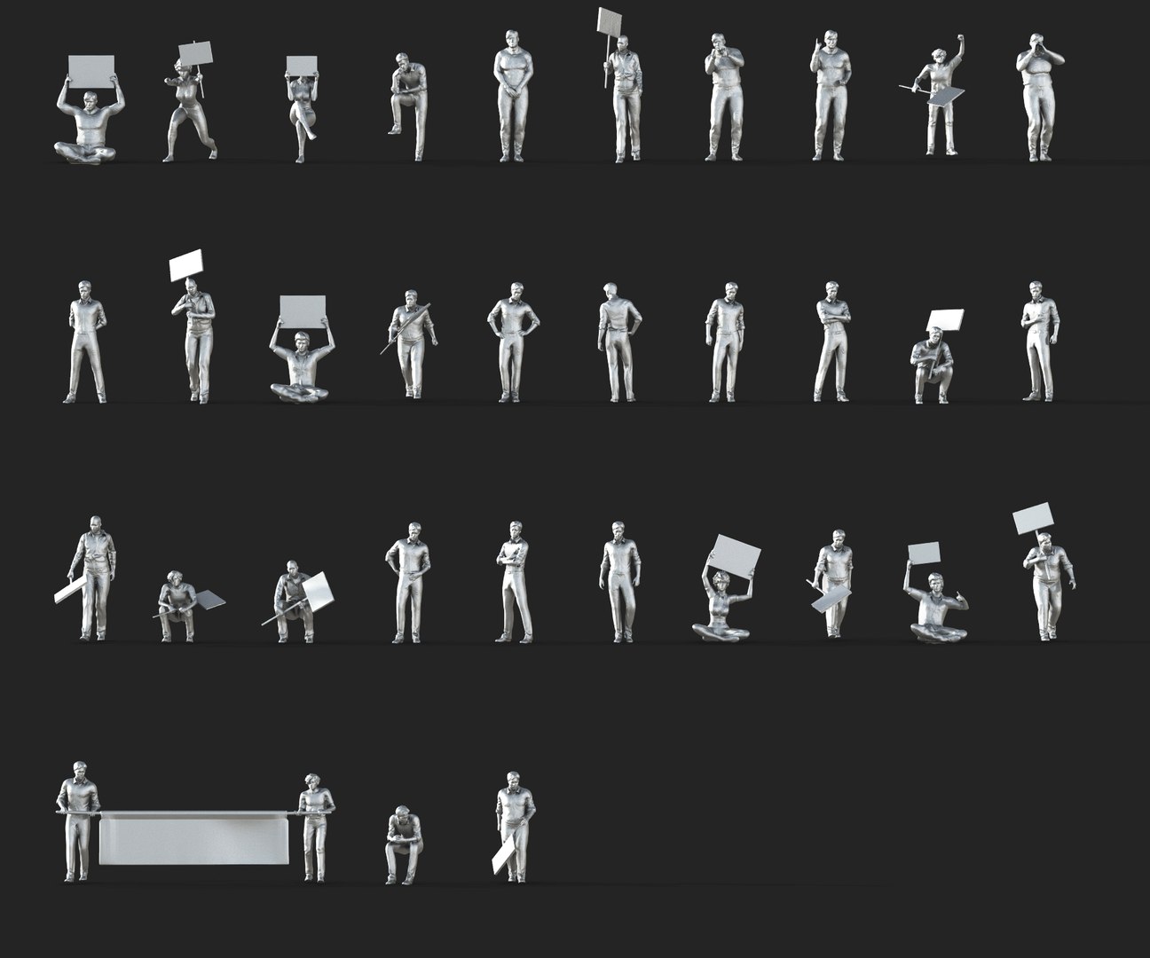 3D 113 Lowpoly People Crowd Pack Set-11 Model - TurboSquid 1729019