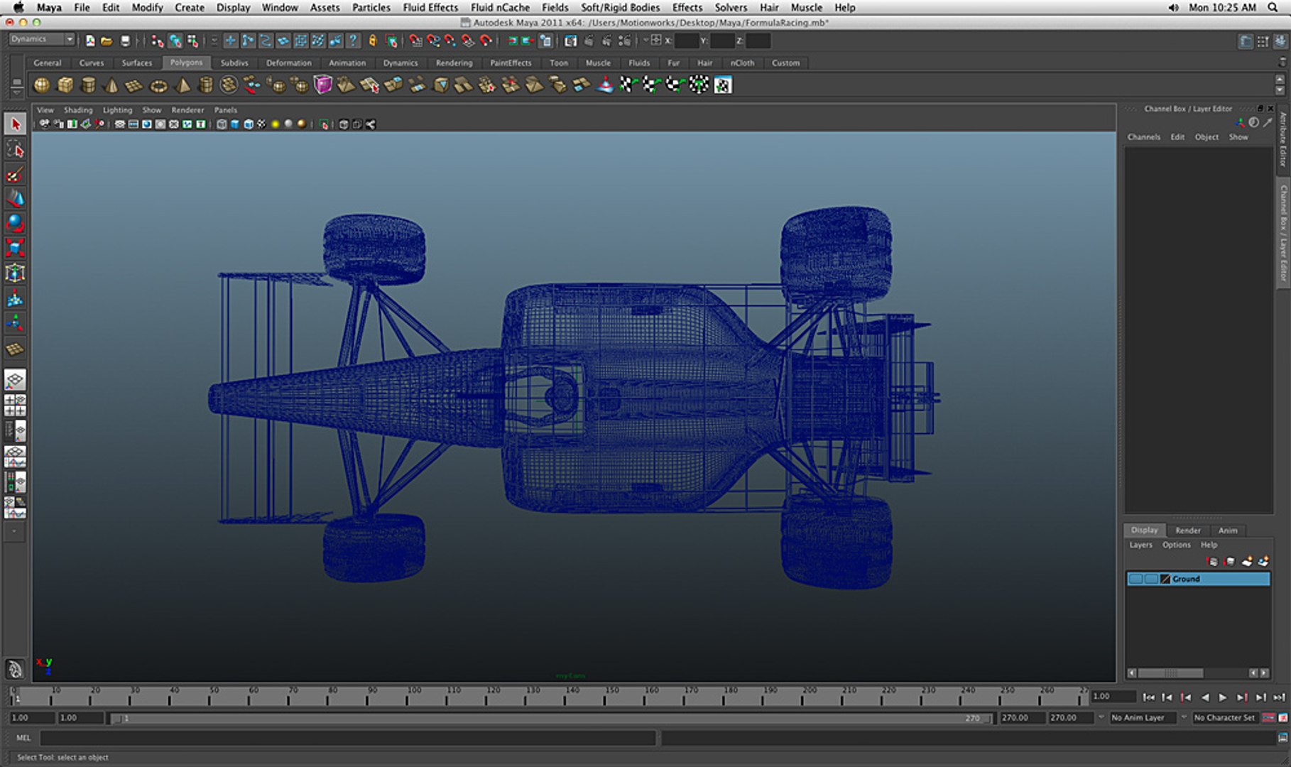 realistic formula racing car 3d model