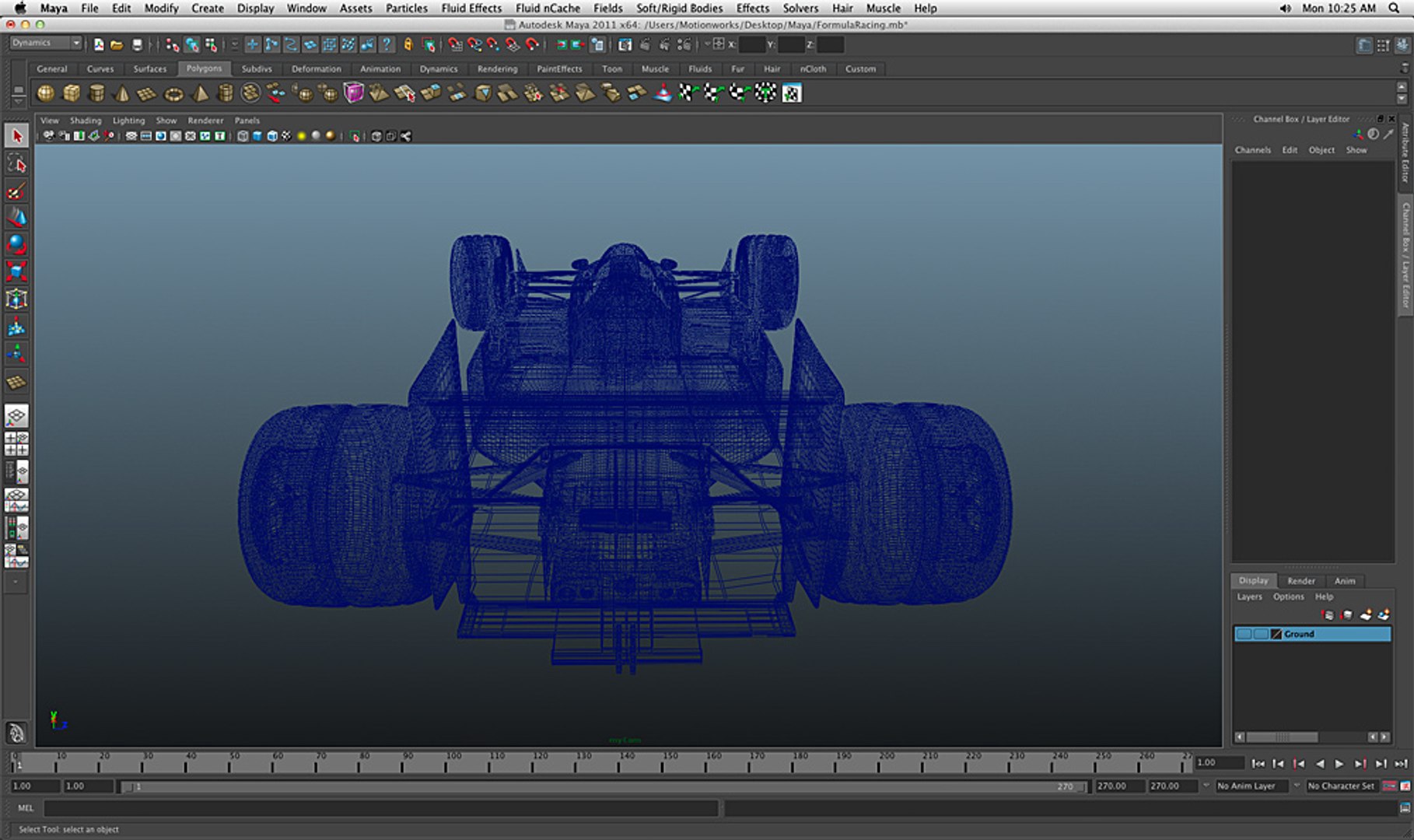 realistic formula racing car 3d model