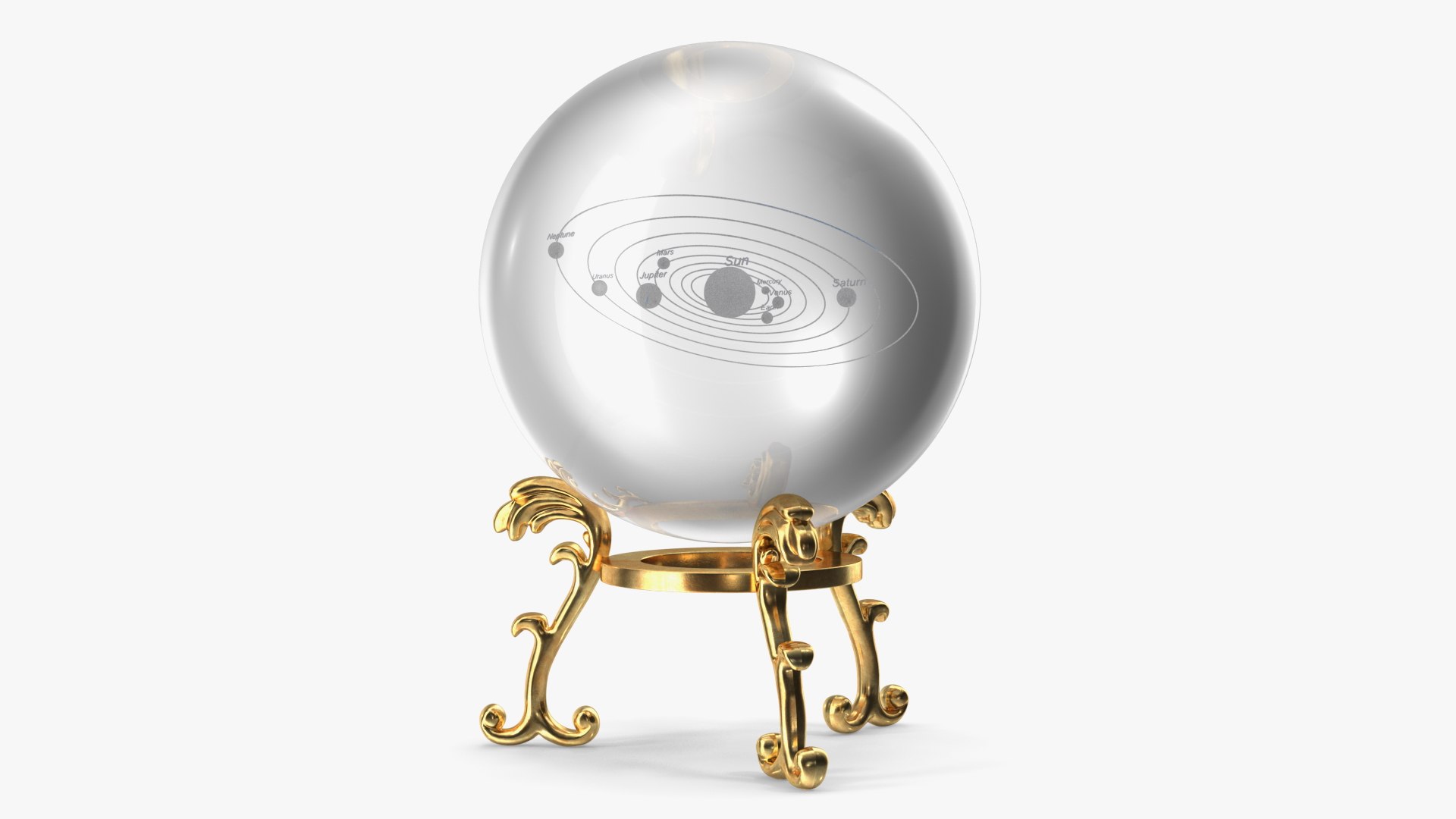 Solar System Crystal Ball 3D Model - TurboSquid 2021223
