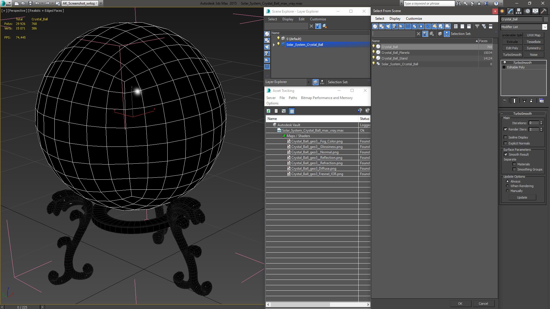 Solar System Crystal Ball 3D Model - TurboSquid 2021223