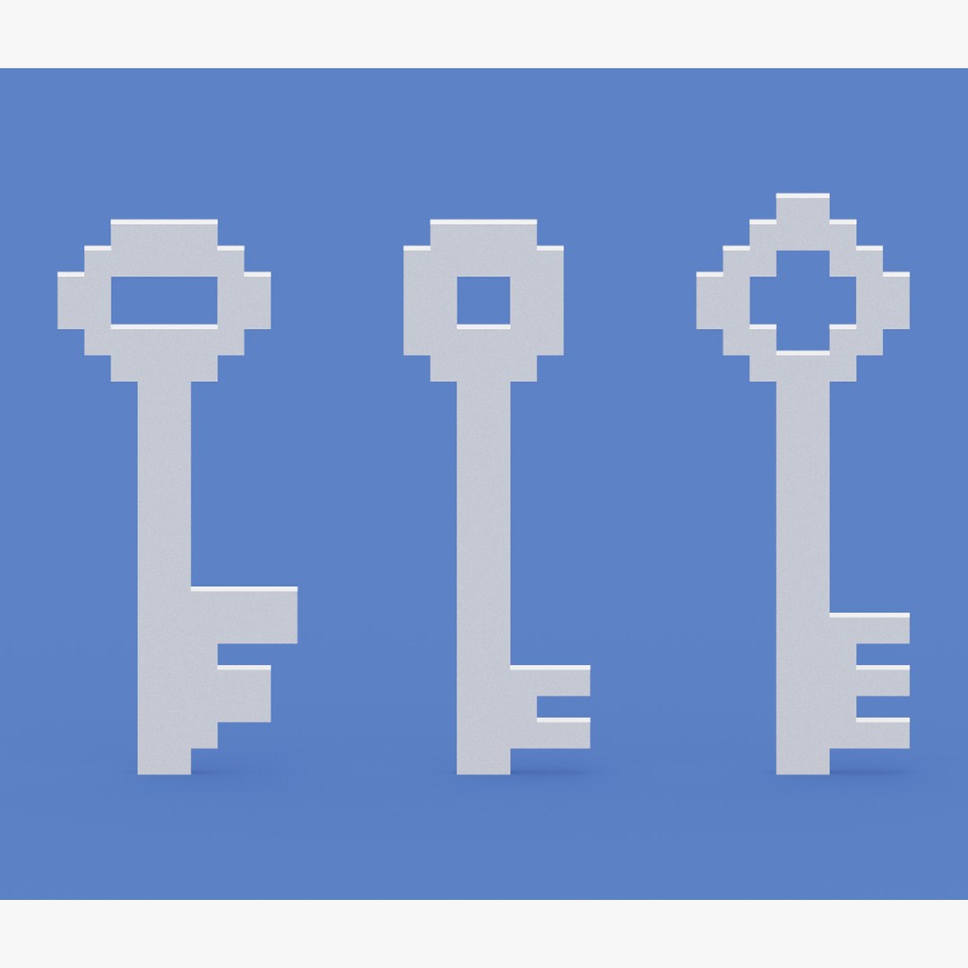 Voxel White Keys Lowpoly 3D model 3D model - TurboSquid 1978306