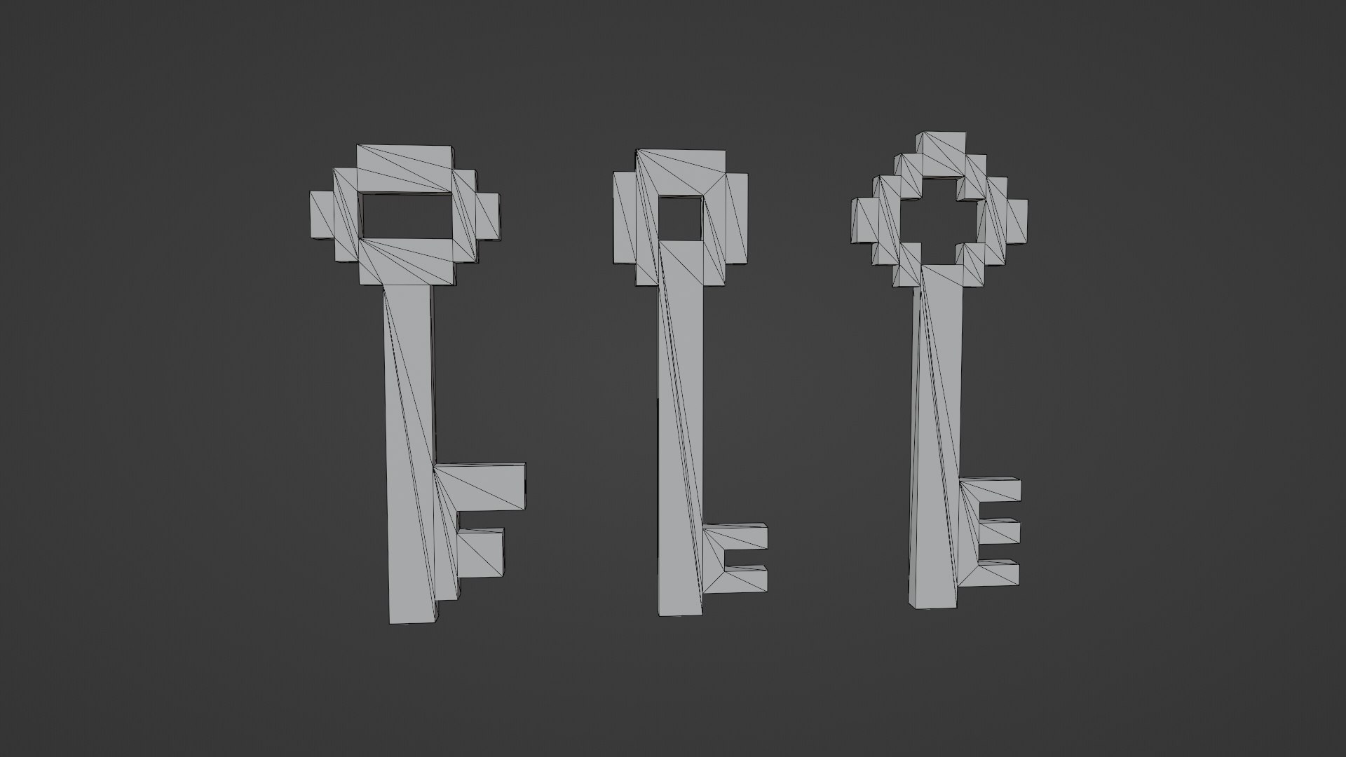 Voxel White Keys Lowpoly 3D Model 3D Model - TurboSquid 1978306