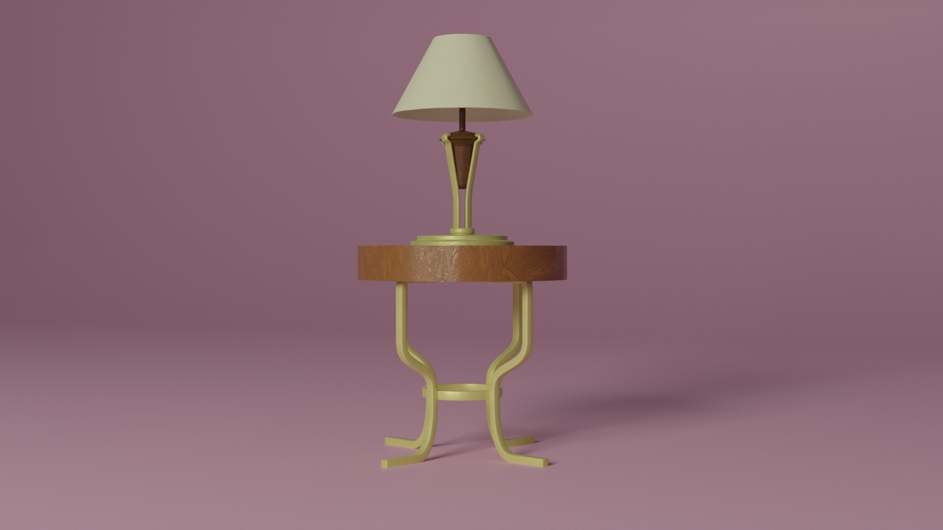 3D Model A Small Table With A Lamp - TurboSquid 2005610