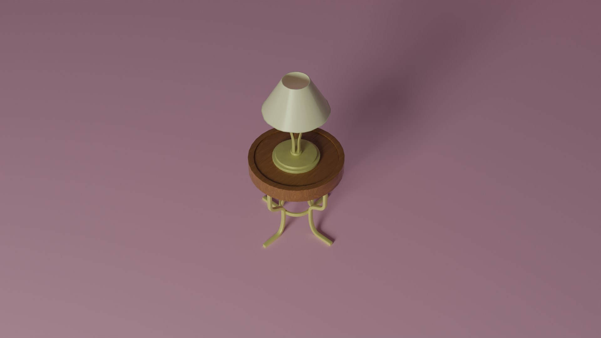 3D Model A Small Table With A Lamp - TurboSquid 2005610
