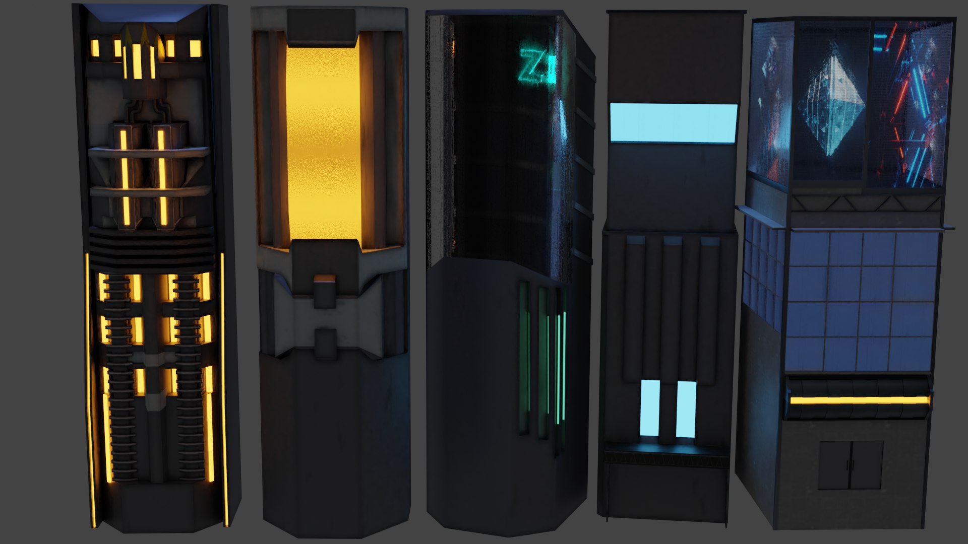 Cyber City Buildingpack 3D - TurboSquid 2099760