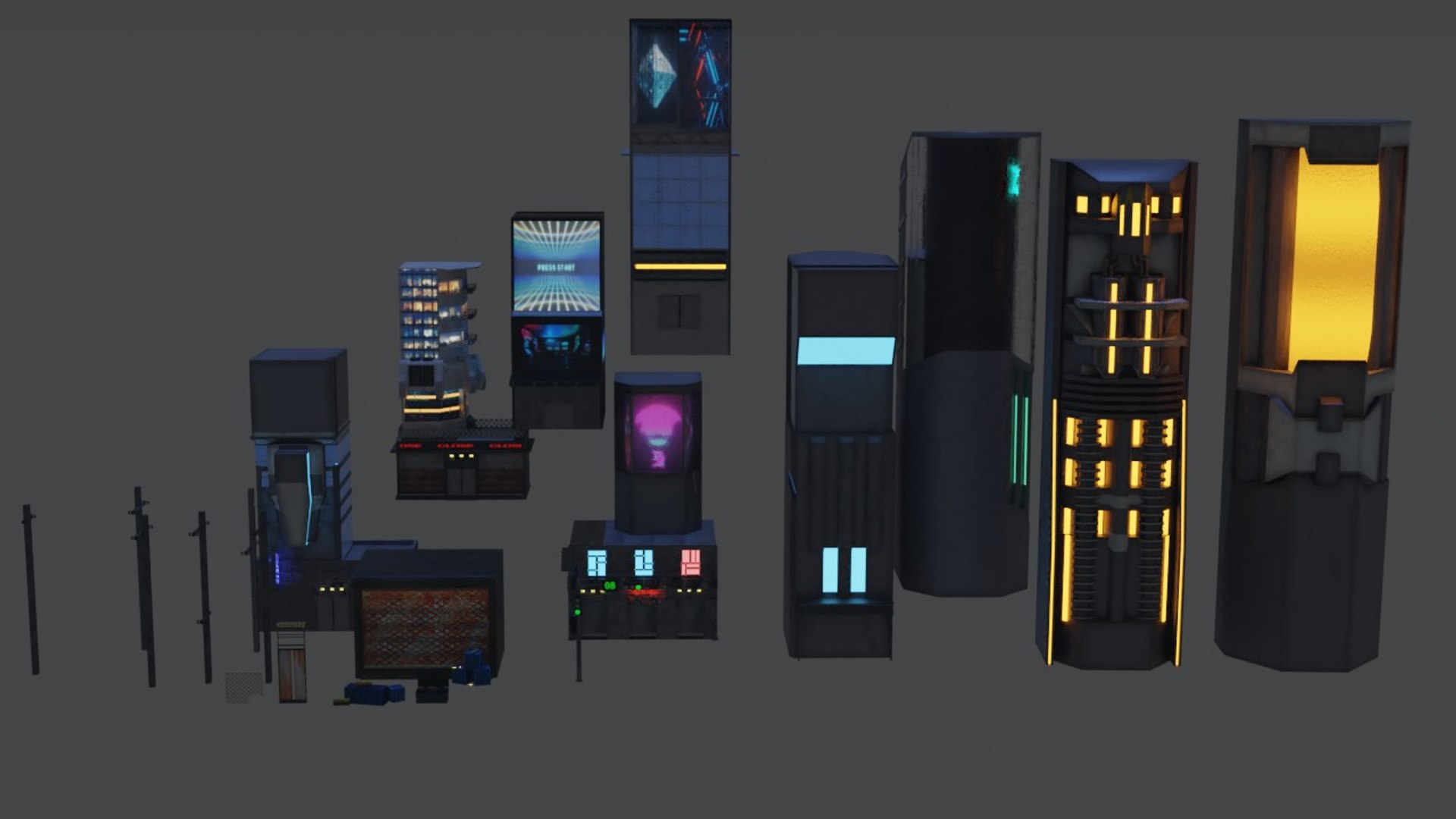 Cyber City Buildingpack 3D - TurboSquid 2099760