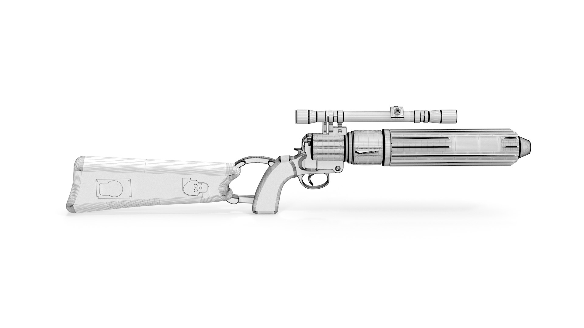 Sci-Fi Blaster Rifle 3D - TurboSquid 2170048