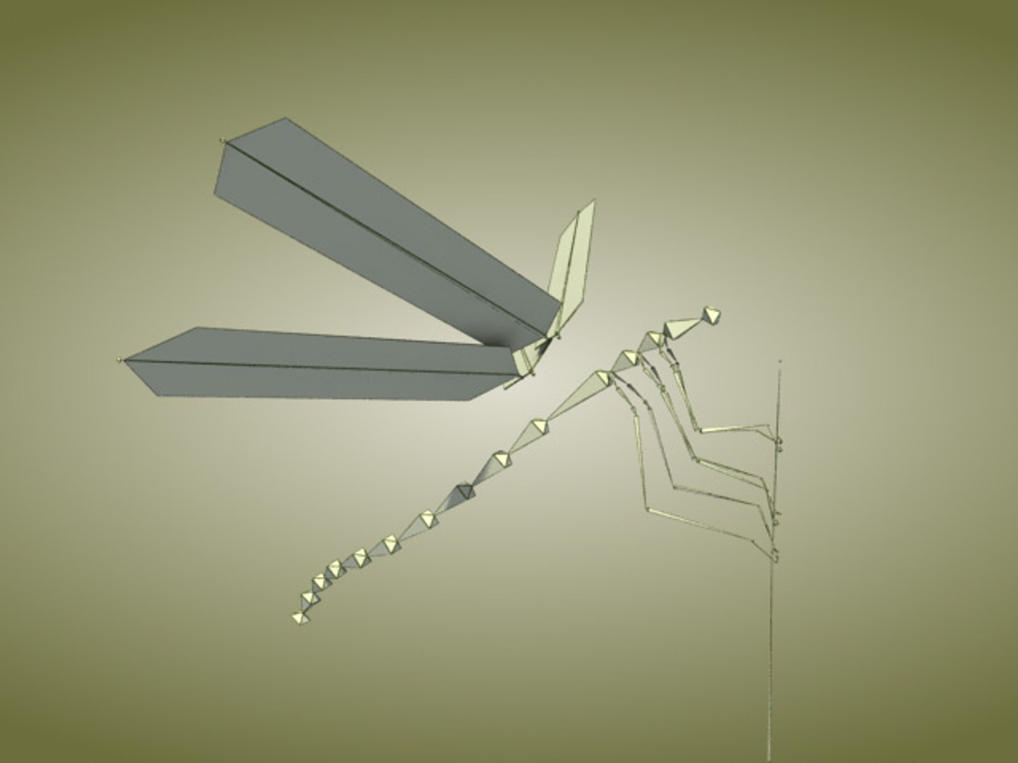 3d dragonfly wings