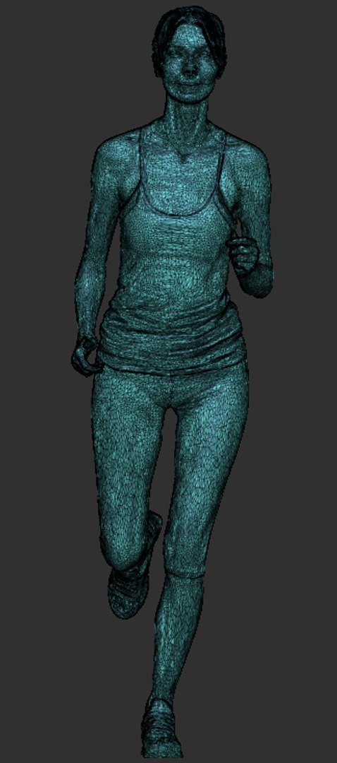 Young Woman Running 410 3D Model - TurboSquid 2145730