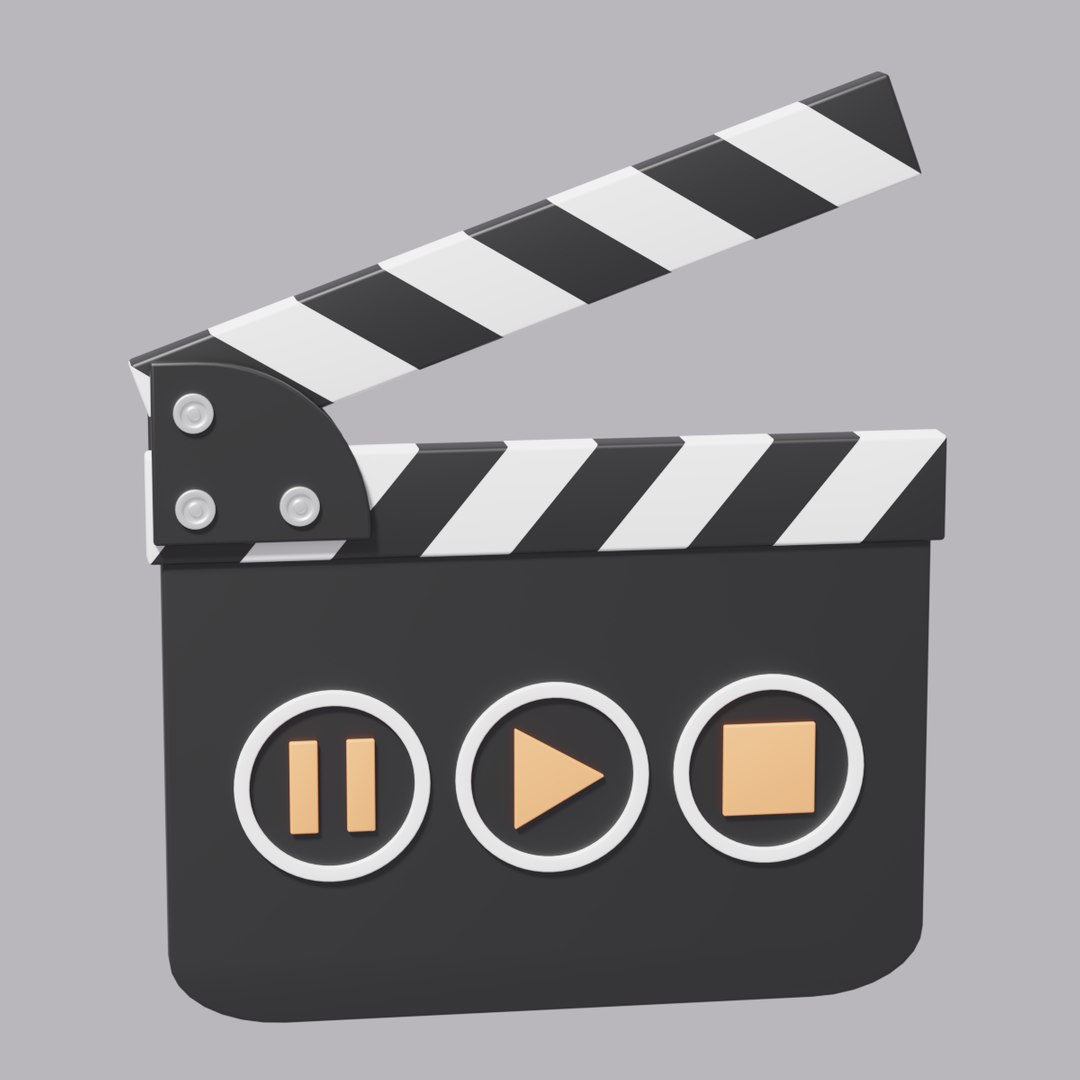 3D Cartoon Clapper Board - TurboSquid 1818959