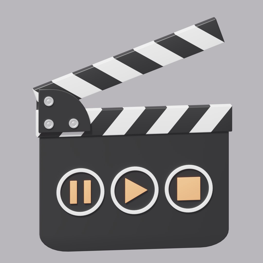 3D Cartoon Clapper Board - TurboSquid 1818959