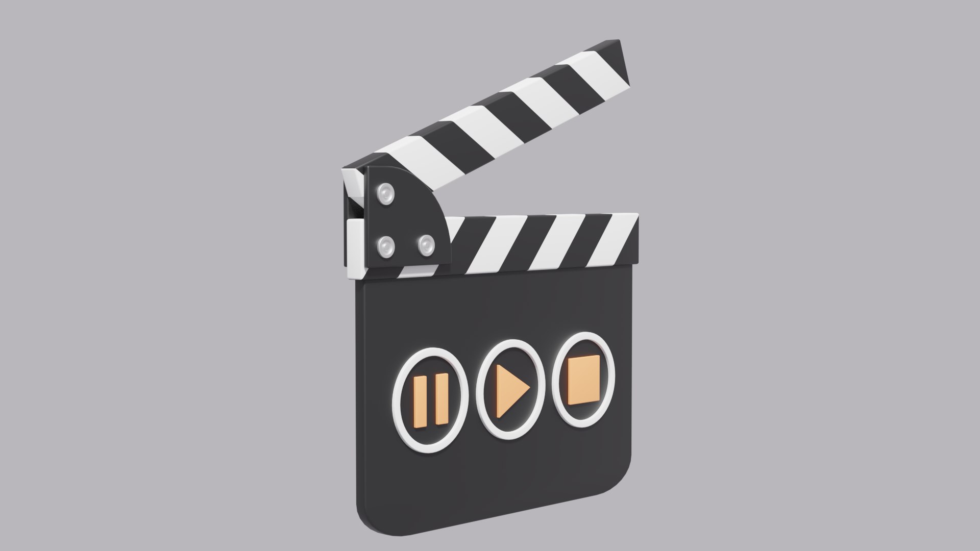 3D Cartoon Clapper Board - TurboSquid 1818959