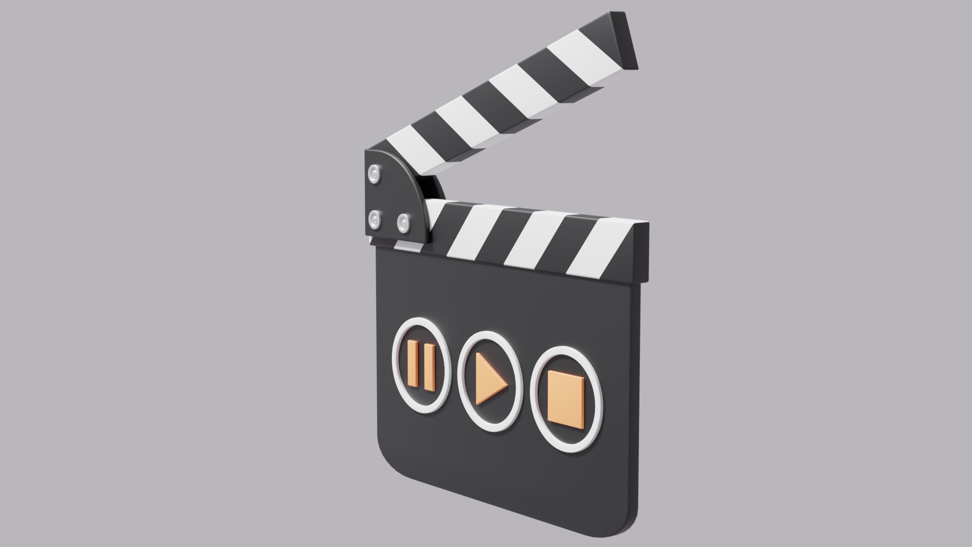 3D Cartoon Clapper Board - TurboSquid 1818959