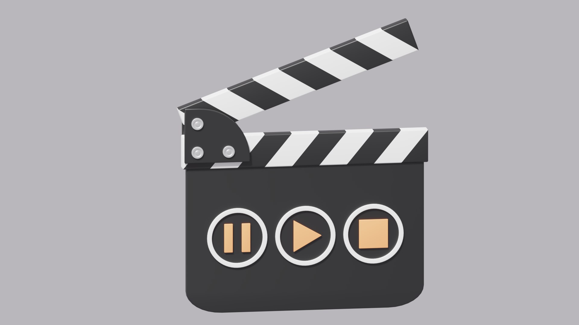 3D Cartoon Clapper Board - TurboSquid 1818959