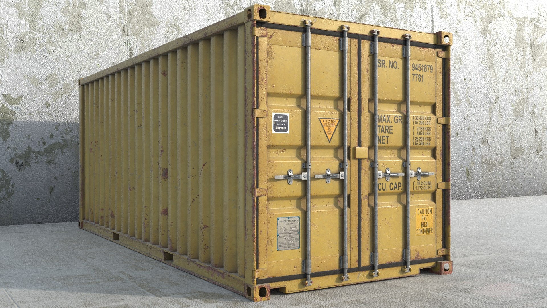 3D Cargo Container HD - TurboSquid 1864075
