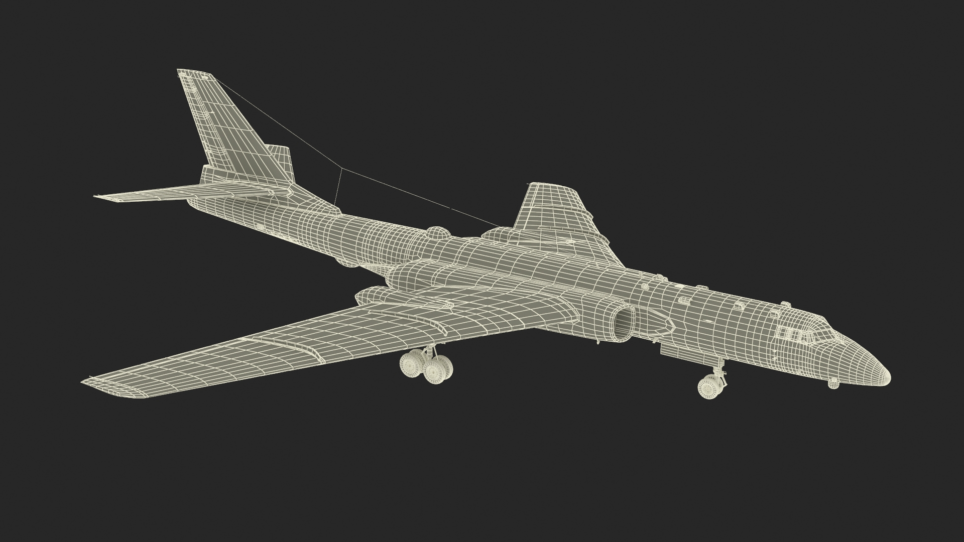Xian H-6 China Strategic Bomber Without Armament Rigged 3D Model - TurboSquid 2411145