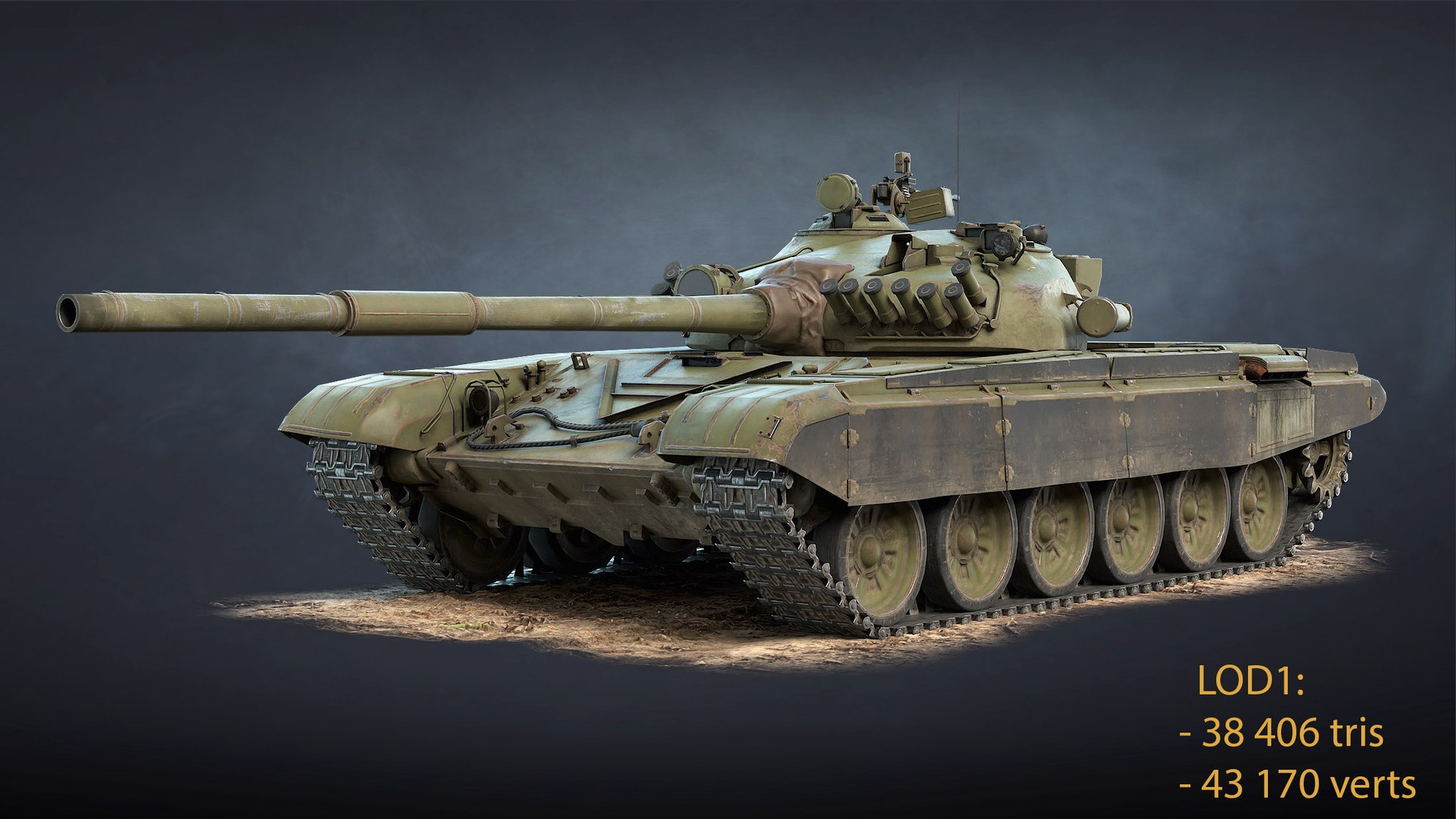 3D T-72A Tank model - TurboSquid 2039889