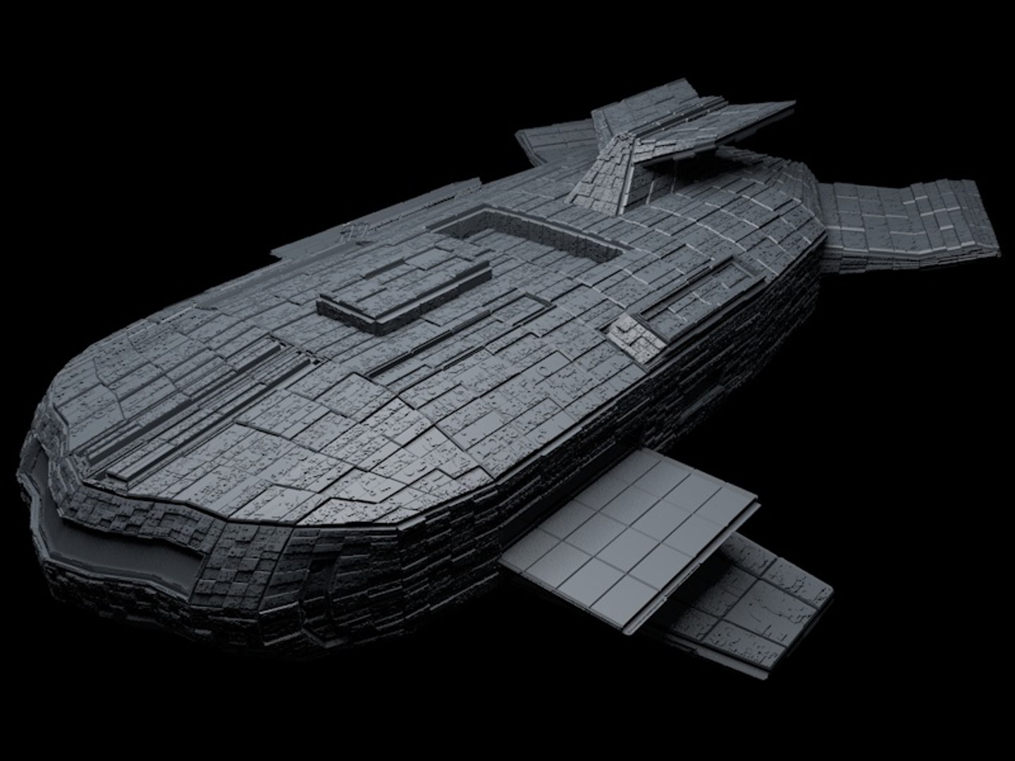 3d Model Of Space Mothership