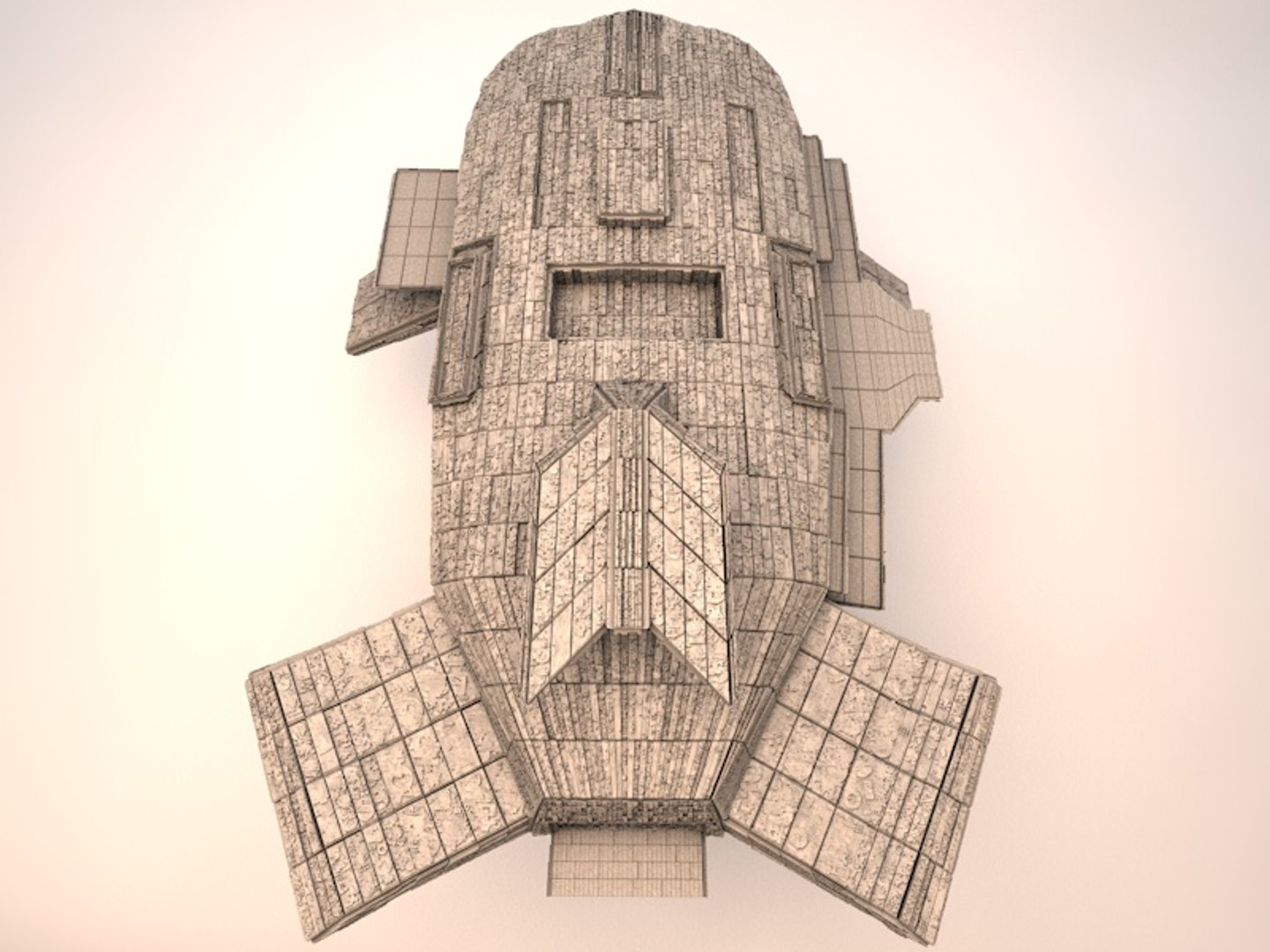 3d Model Of Space Mothership