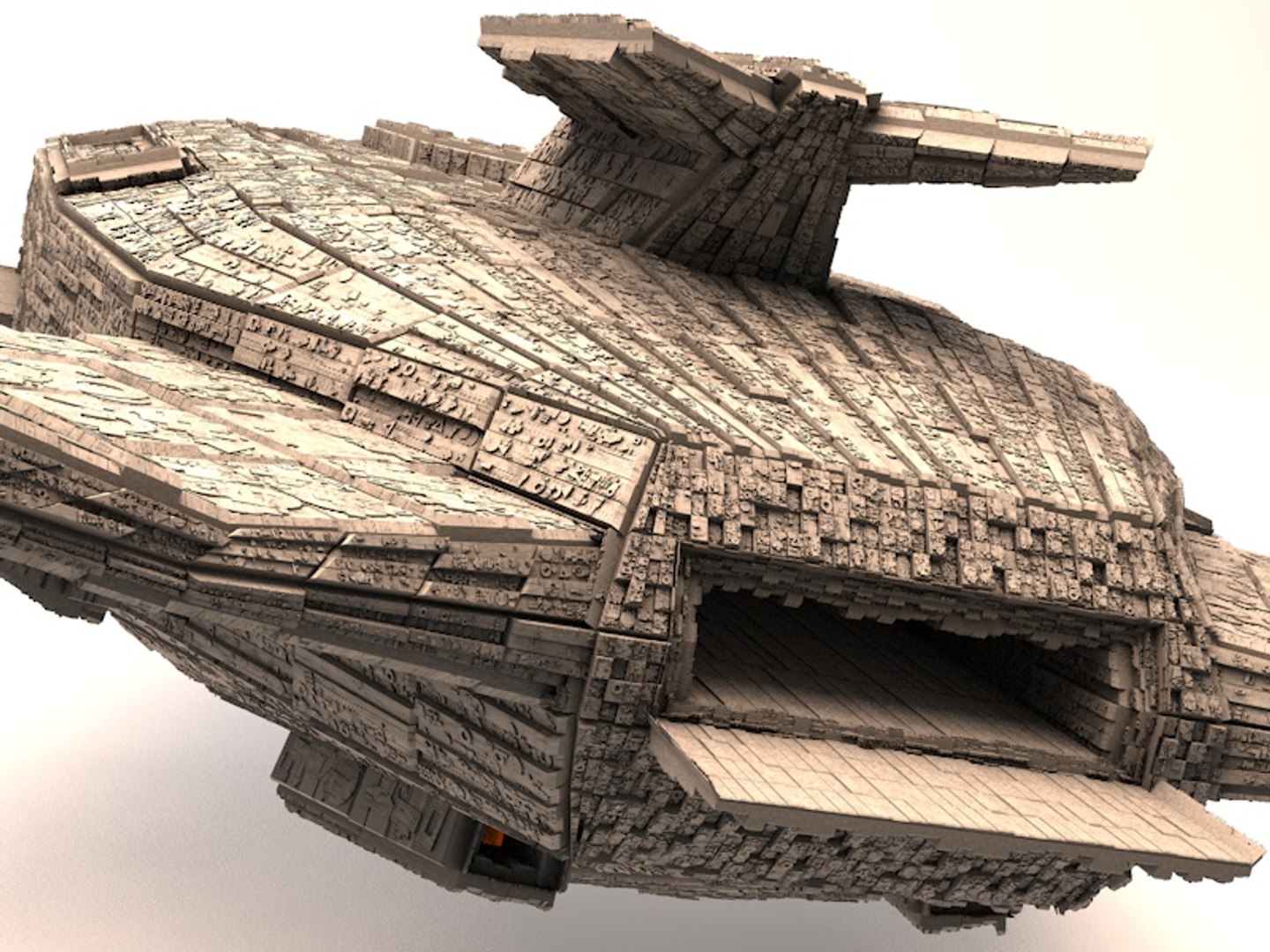 3d Model Of Space Mothership
