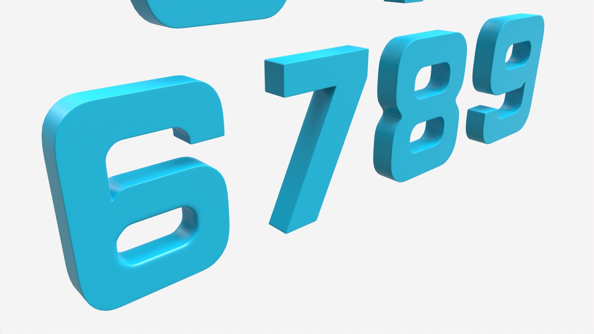 Plastic Numbers 3D - TurboSquid 1920612