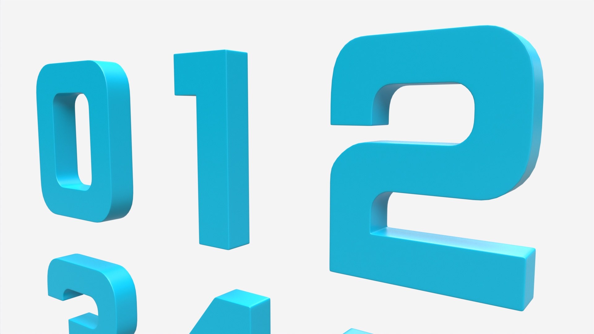 Plastic Numbers 3D - TurboSquid 1920612