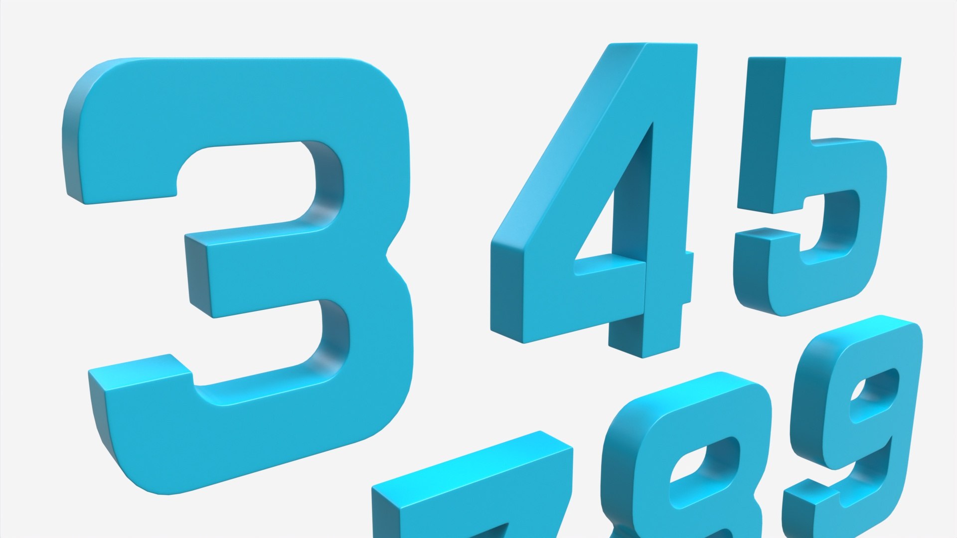 Plastic Numbers 3D - TurboSquid 1920612