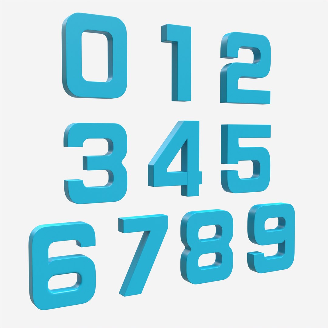 Plastic Numbers 3D - TurboSquid 1920612
