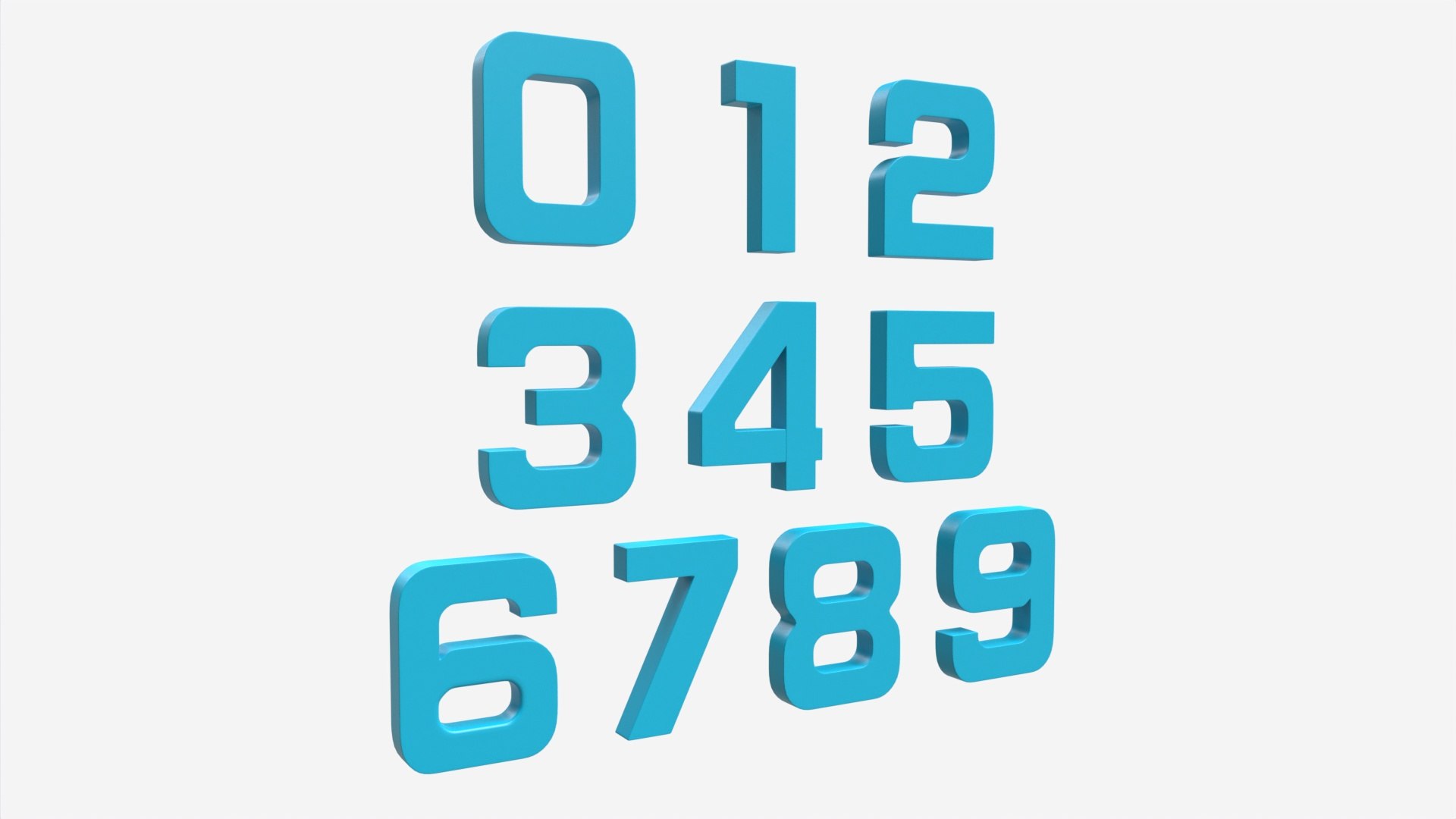 Plastic Numbers 3D - TurboSquid 1920612