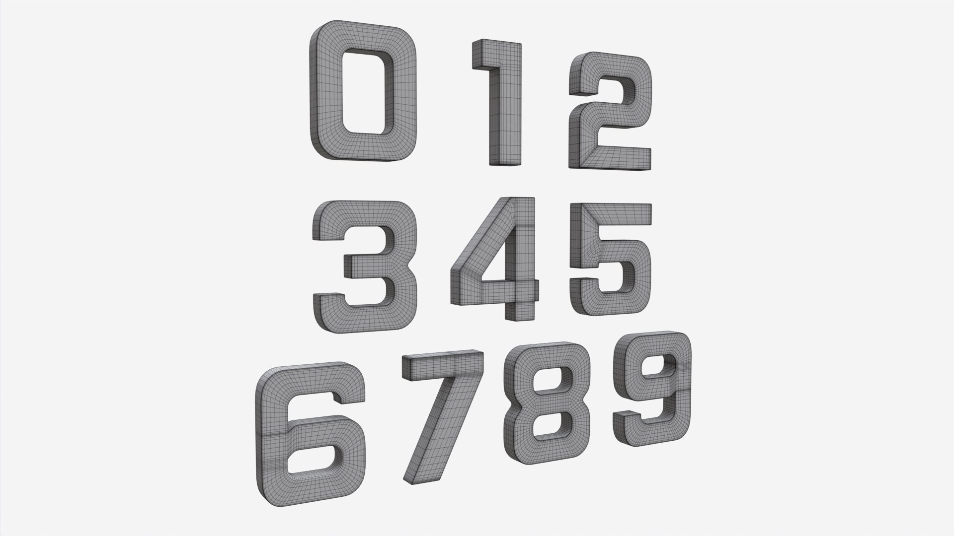 Plastic Numbers 3D - TurboSquid 1920612