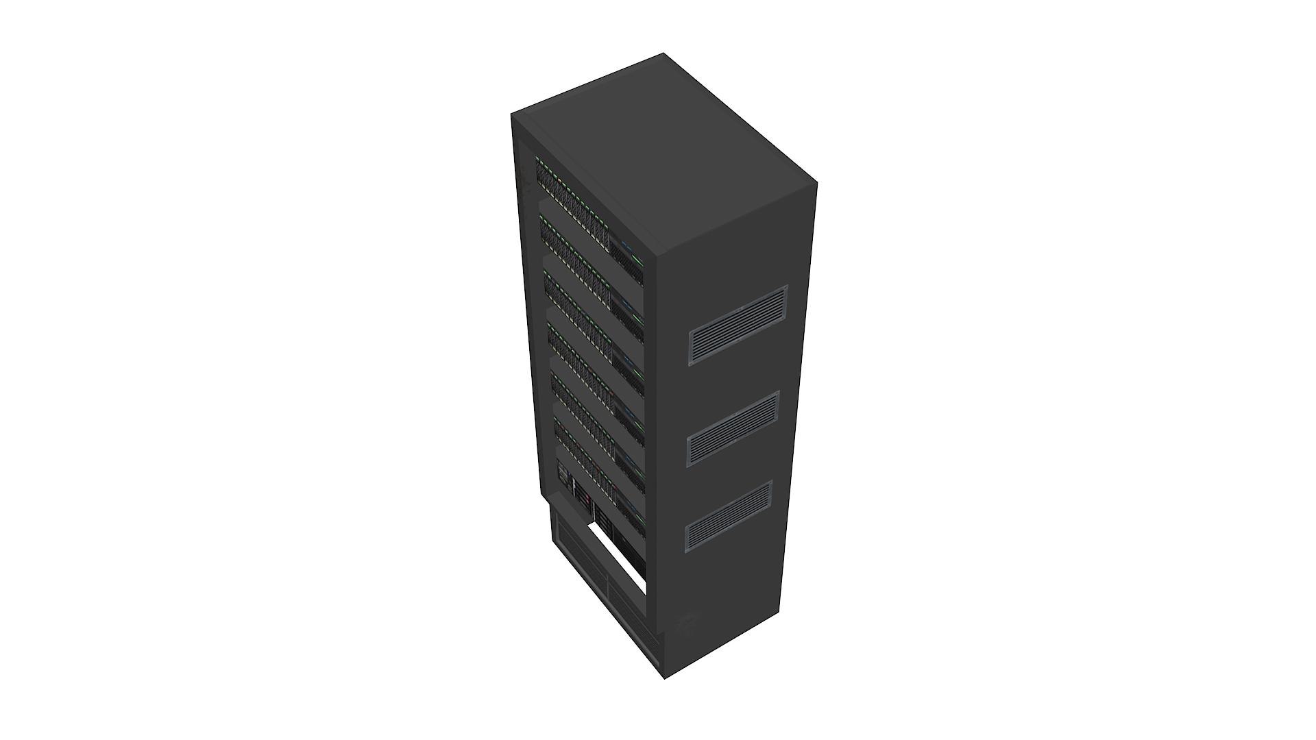 3D Server Rack Low Poly - TurboSquid 1741419