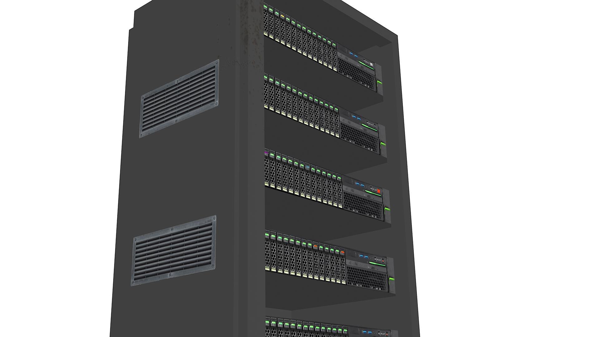 3D Server Rack Low Poly - TurboSquid 1741419