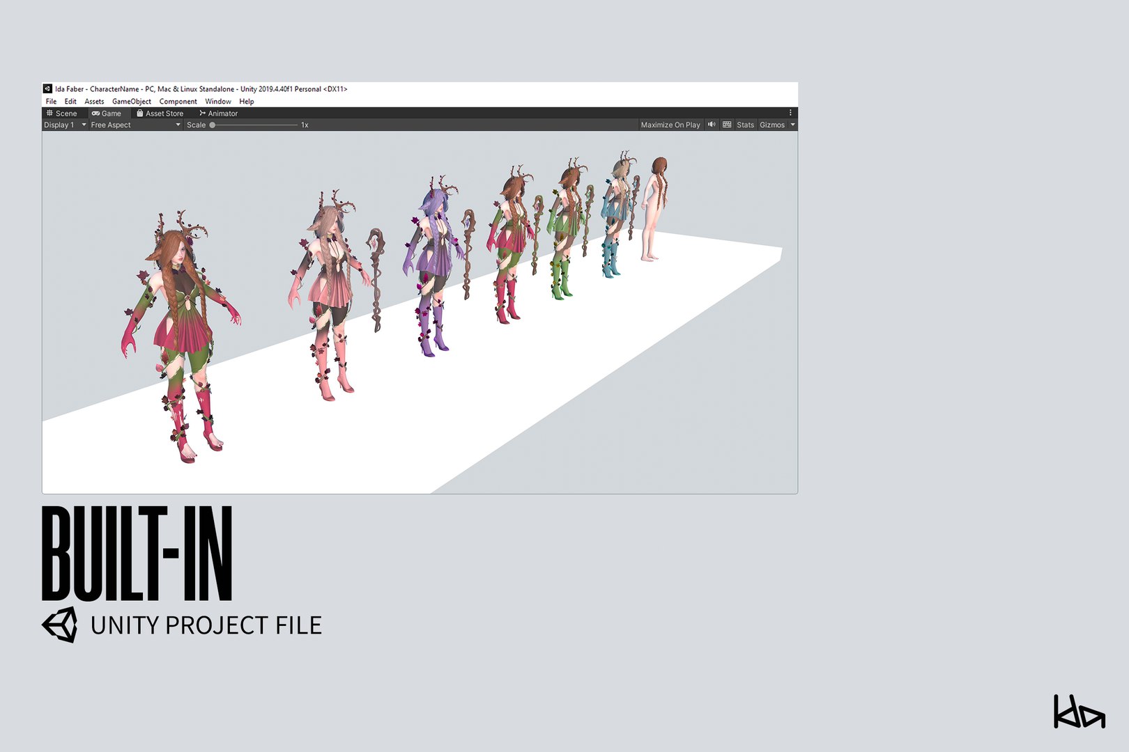 3D Dryad Fawnia - Game Ready Low-poly 3D model - TurboSquid 2117225