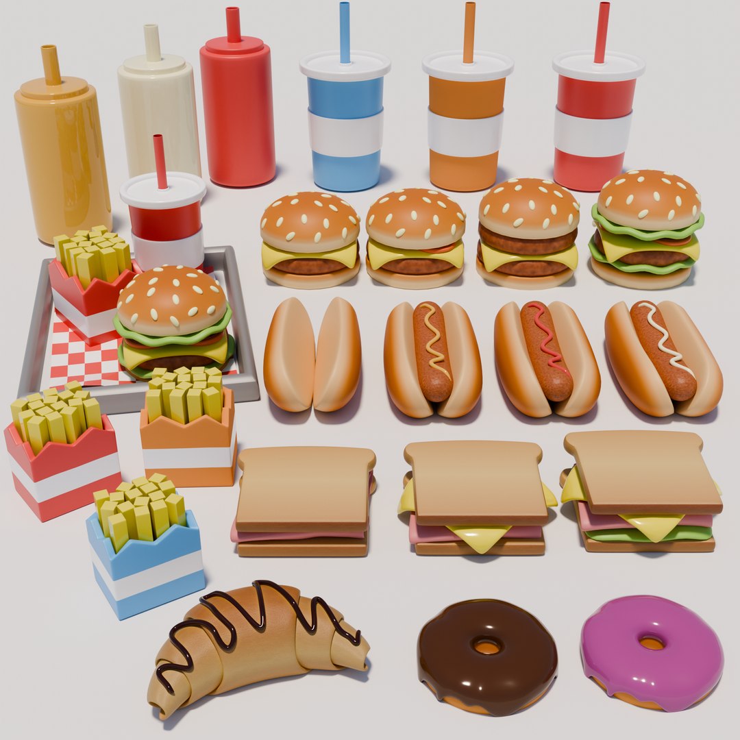 3D Asset Pack - Food Model - TurboSquid 2236930