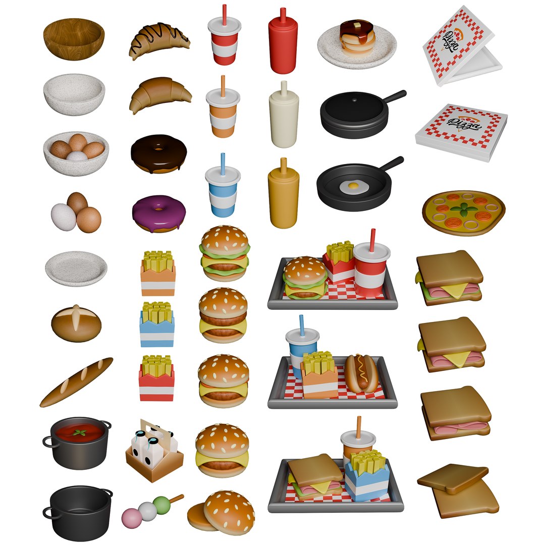 3D Asset Pack - Food Model - TurboSquid 2236930