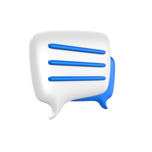 Chat Bubble 1 3D model - TurboSquid 1977107