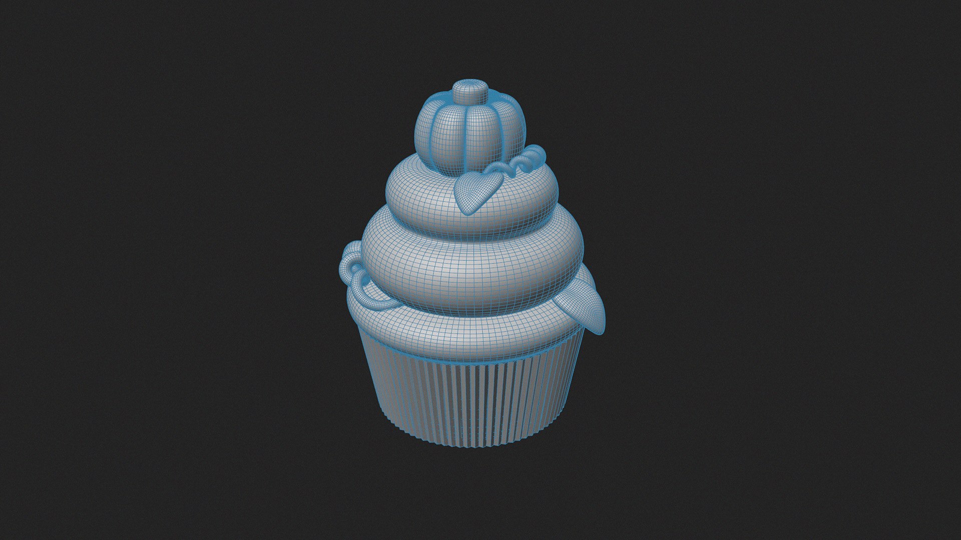 Halloween Pumpkin Cupcake 3D Model - TurboSquid 2122115
