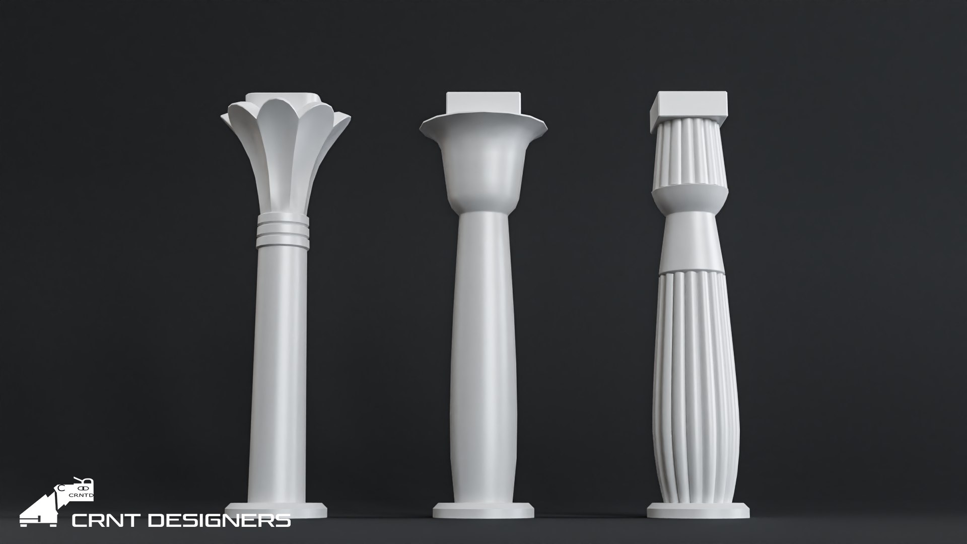 3D Model Egyptian Column Pack Low-poly 3D Model - TurboSquid 2291830