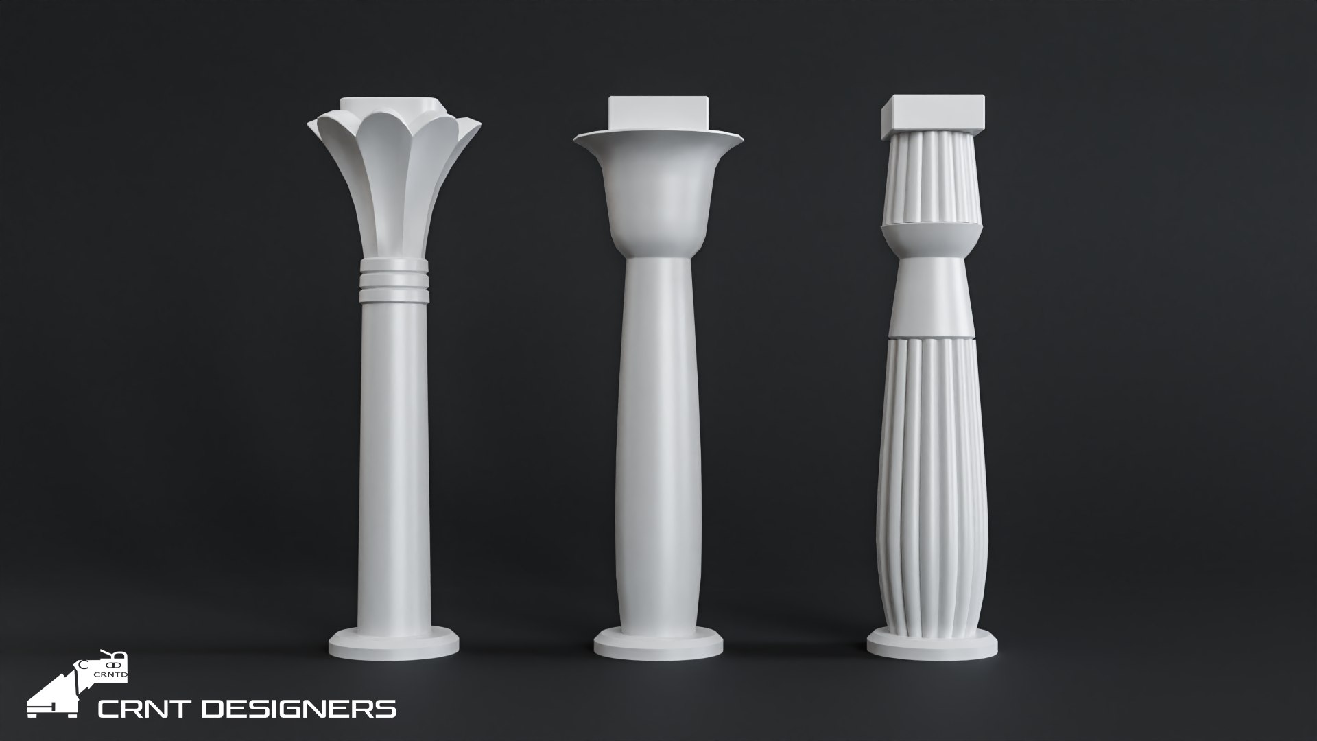 3D Model Egyptian Column Pack Low-poly 3D Model - TurboSquid 2291830