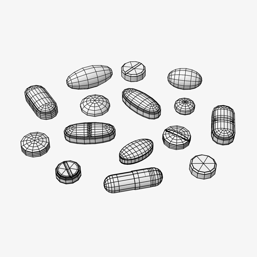 Medicine Tablets Capsules 3d Model