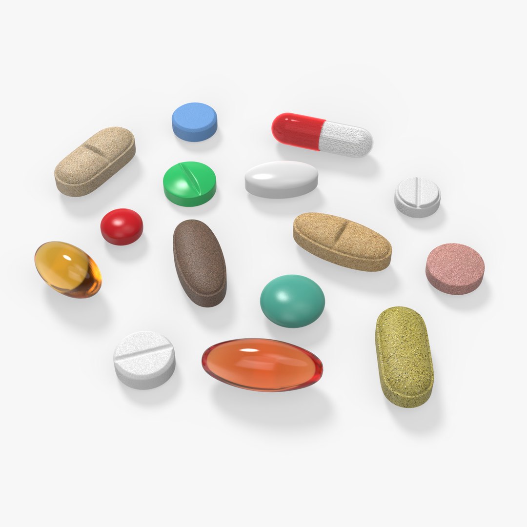 Medicine Tablets Capsules 3d Model