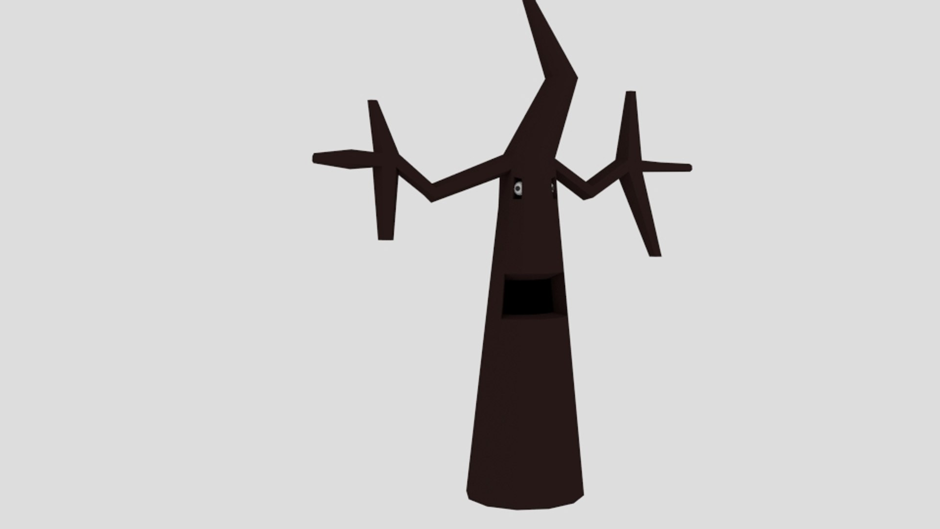 3d Cartoon Dead Tree Character