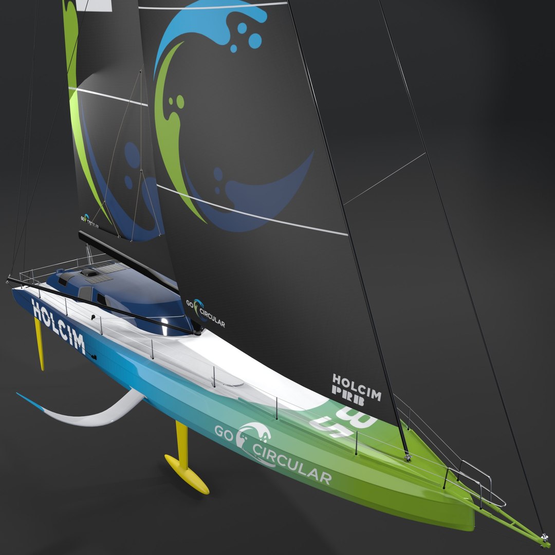 3D Holcim-PRB Blue IMOCA Ocean Race model - TurboSquid 2032433