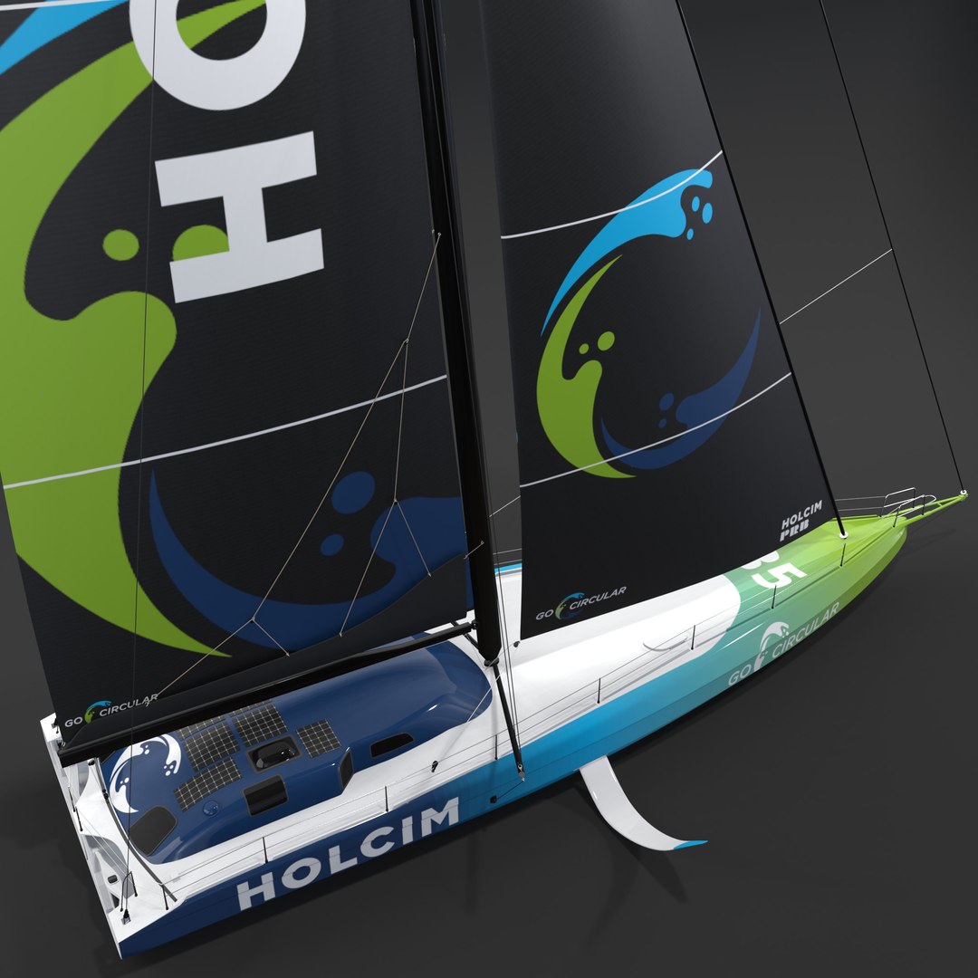 3D Holcim-PRB Blue IMOCA Ocean Race model - TurboSquid 2032433