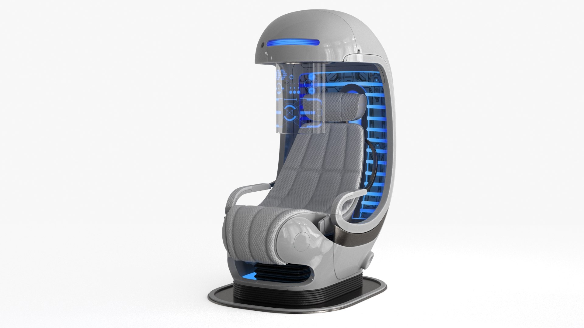 Sci Fi Capsule Control Center 3D Model - TurboSquid 2338605
