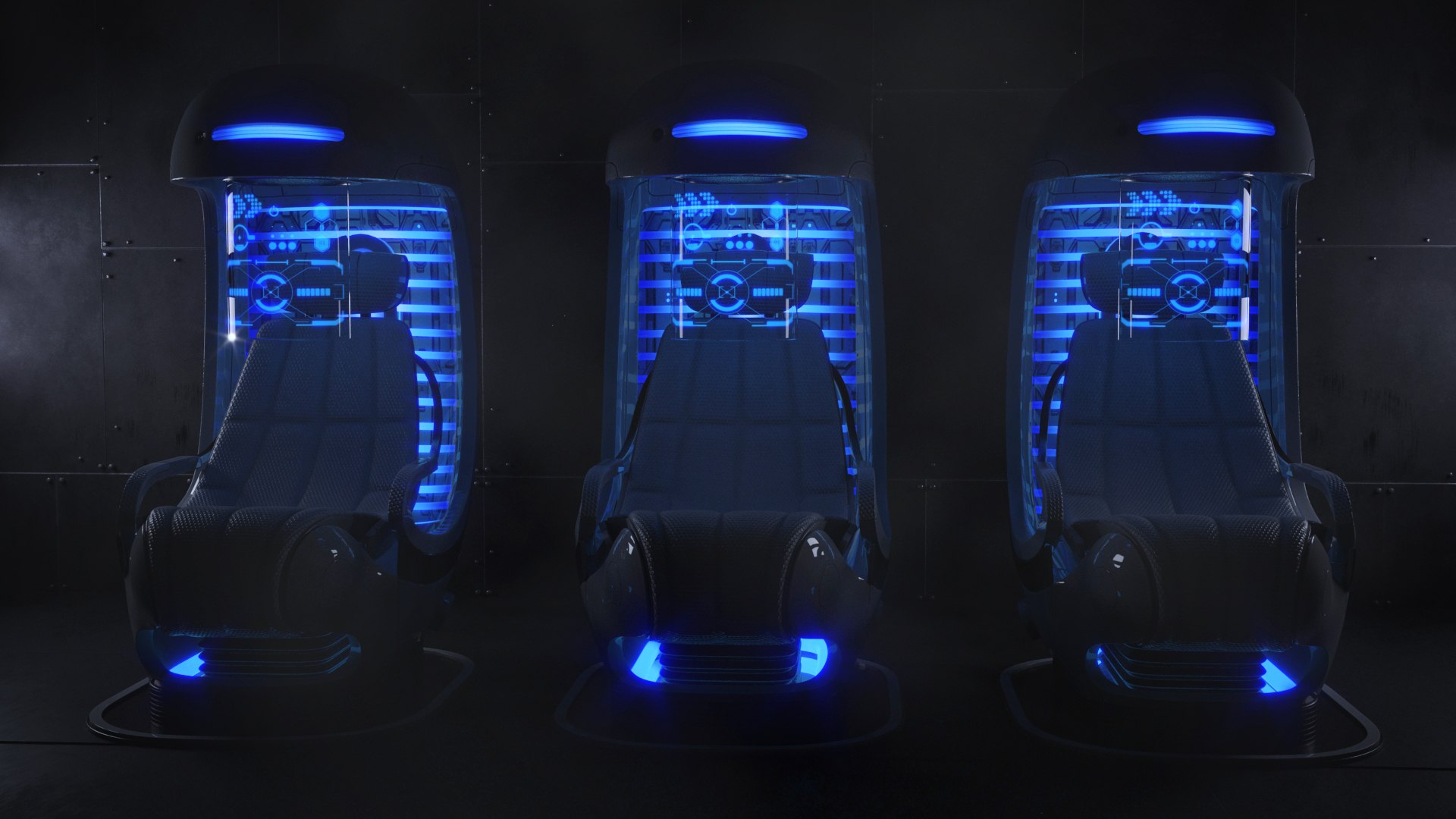 Sci Fi Capsule Control Center 3D Model - TurboSquid 2338605