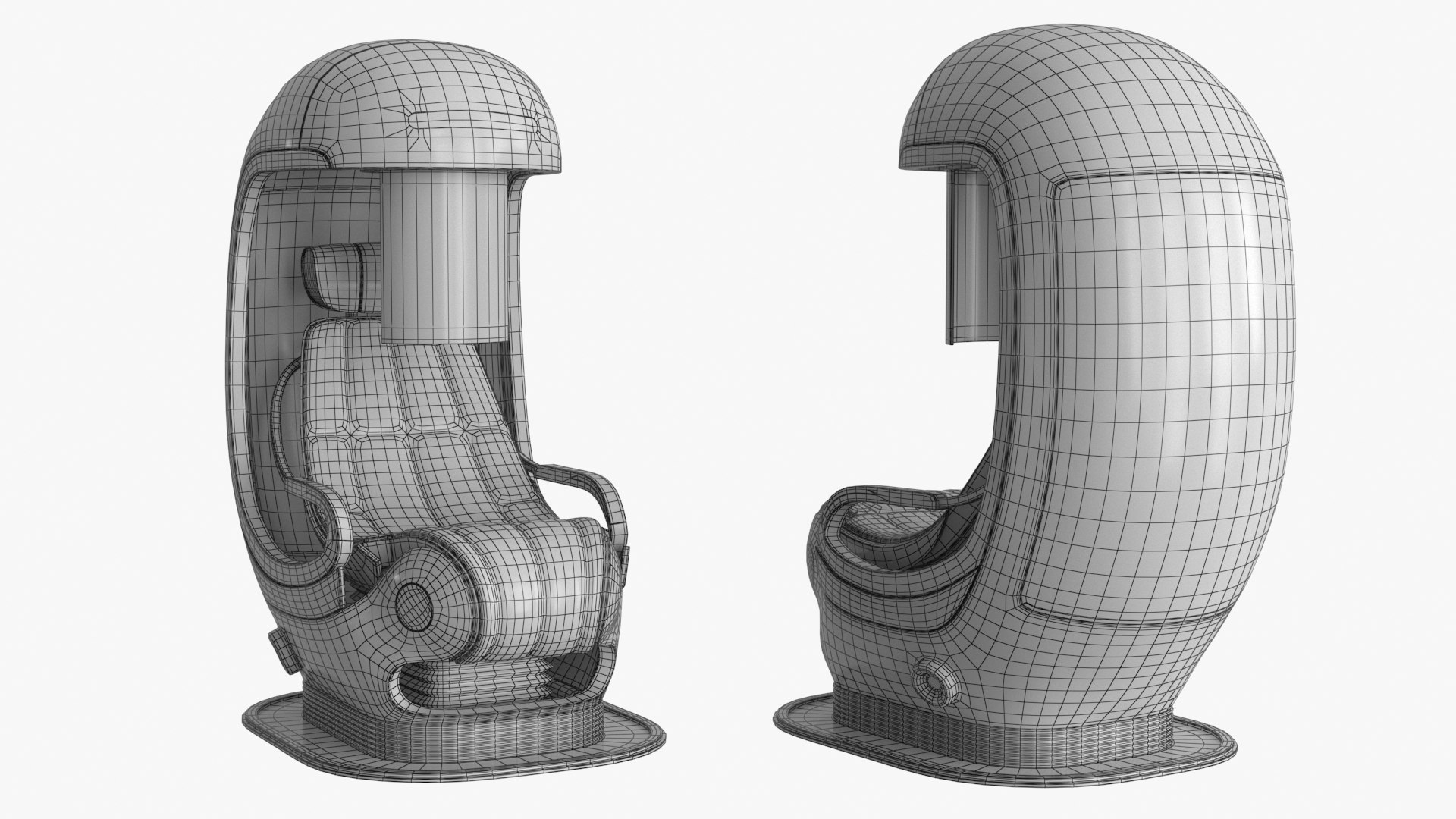 Sci Fi Capsule Control Center 3D Model - TurboSquid 2338605