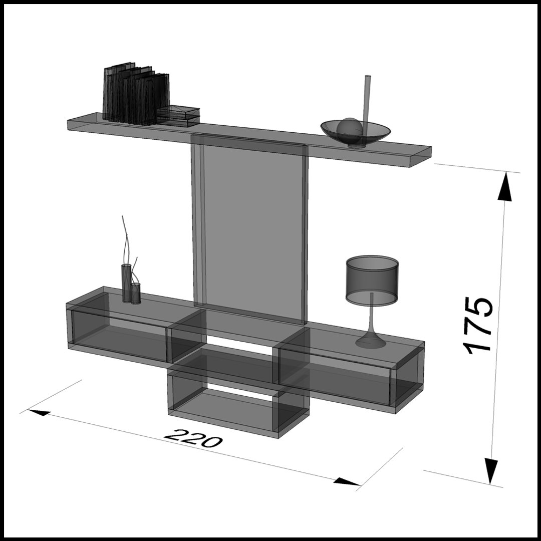 3dsmax Modern Tv Wall Unit